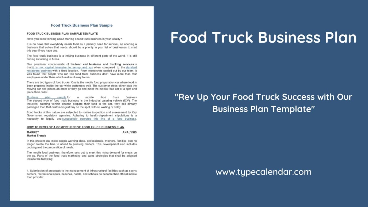 35+ Free Printable Food Truck Business Plan Templates [PDF]