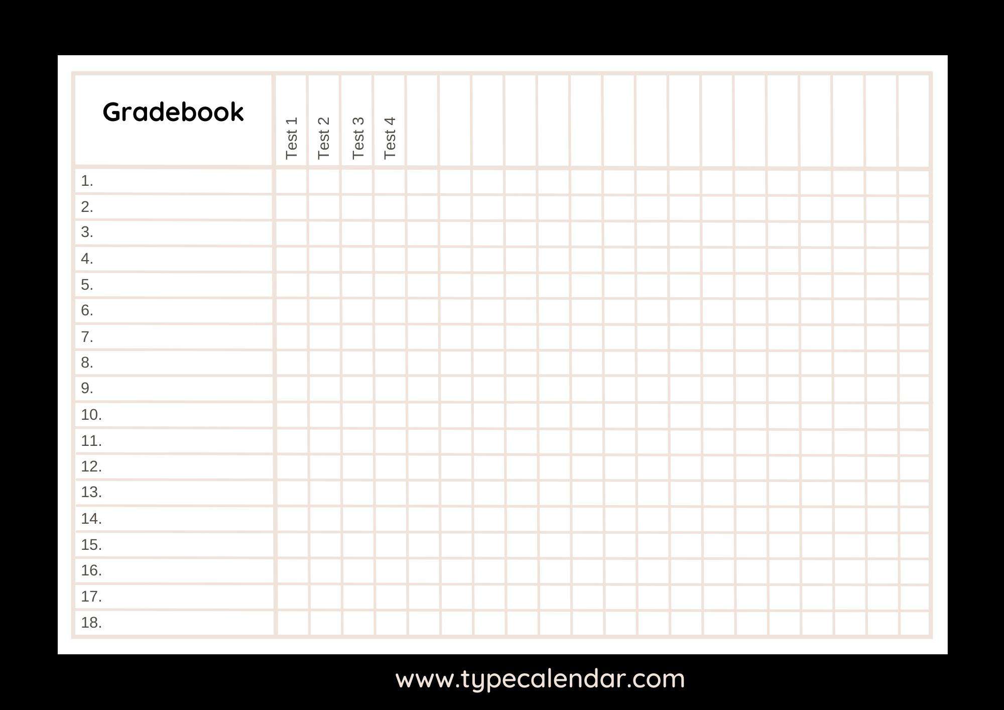 Excel Gradebook Template