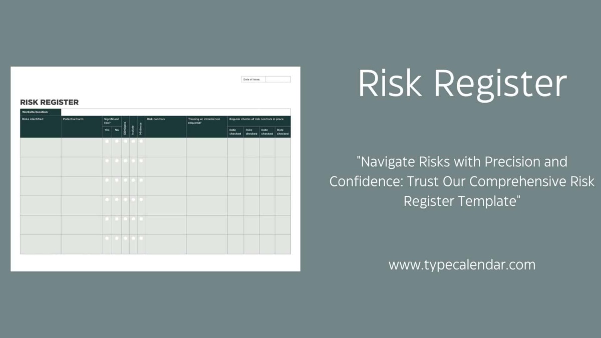 Free Printable Risk Register Templates [Word & Excel, PDF]