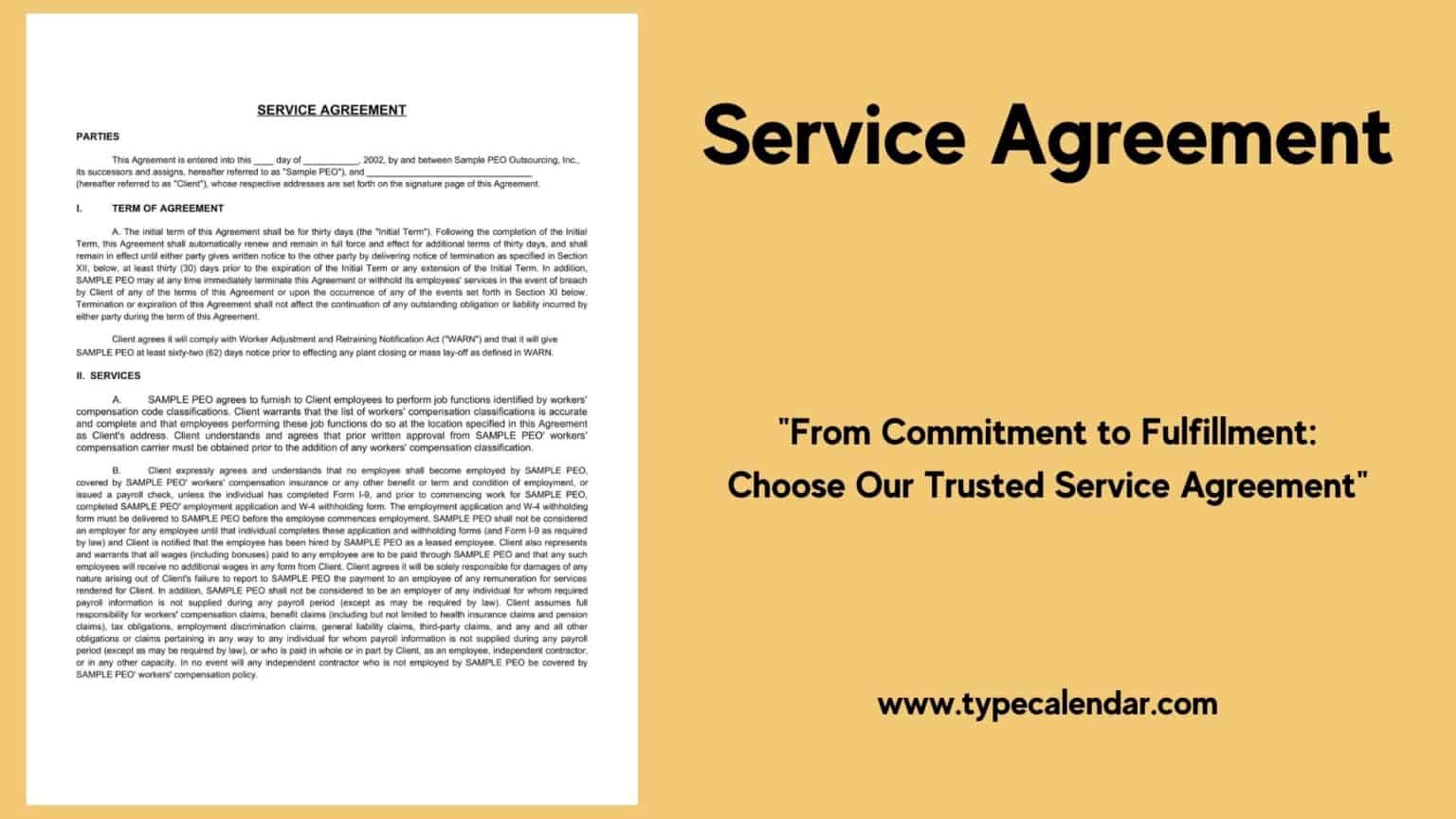 Free Printable Service Agreement Templates [PDF, Word]