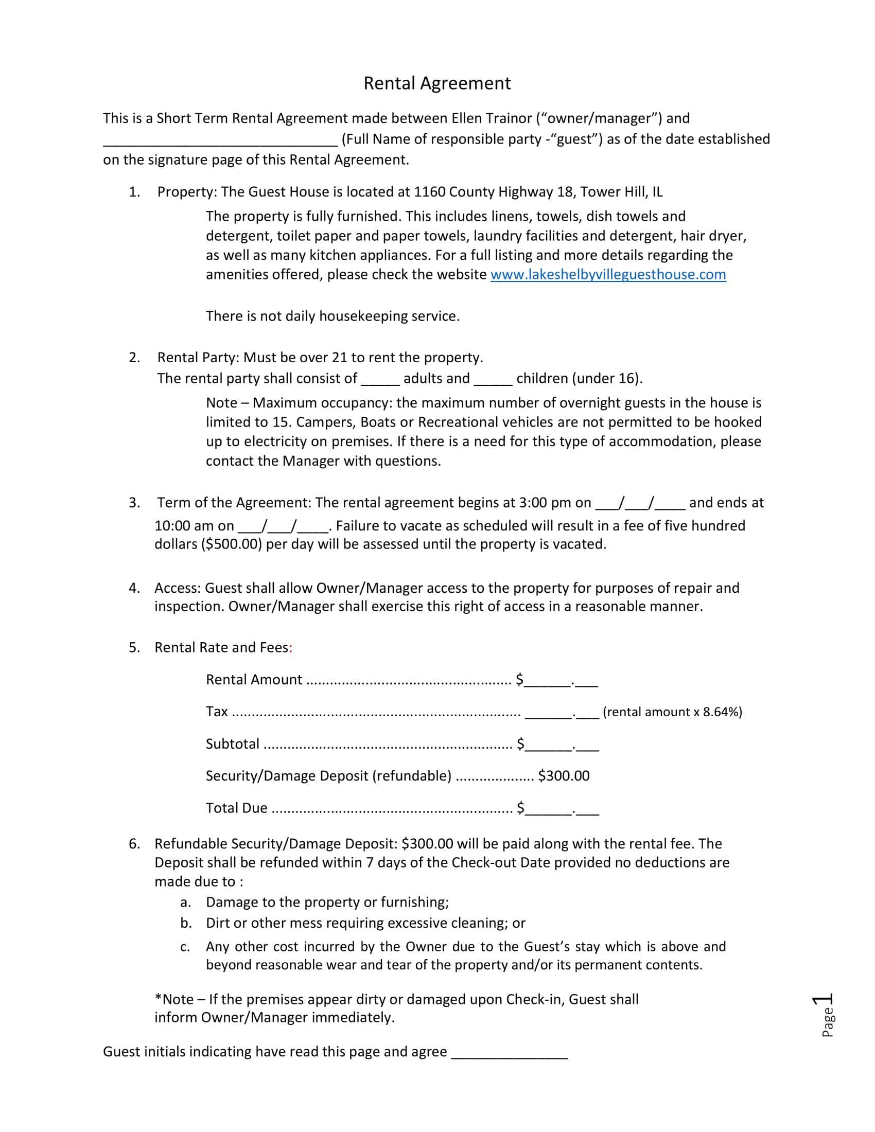 Free Printable Short Term Rental Agreement Templates Word PDF free-printable-short-term-rental-agreement-templates-word-pdf