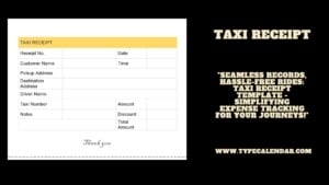 Free Printable Taxi Receipt Templates - Blank Generator [Word, PDF]