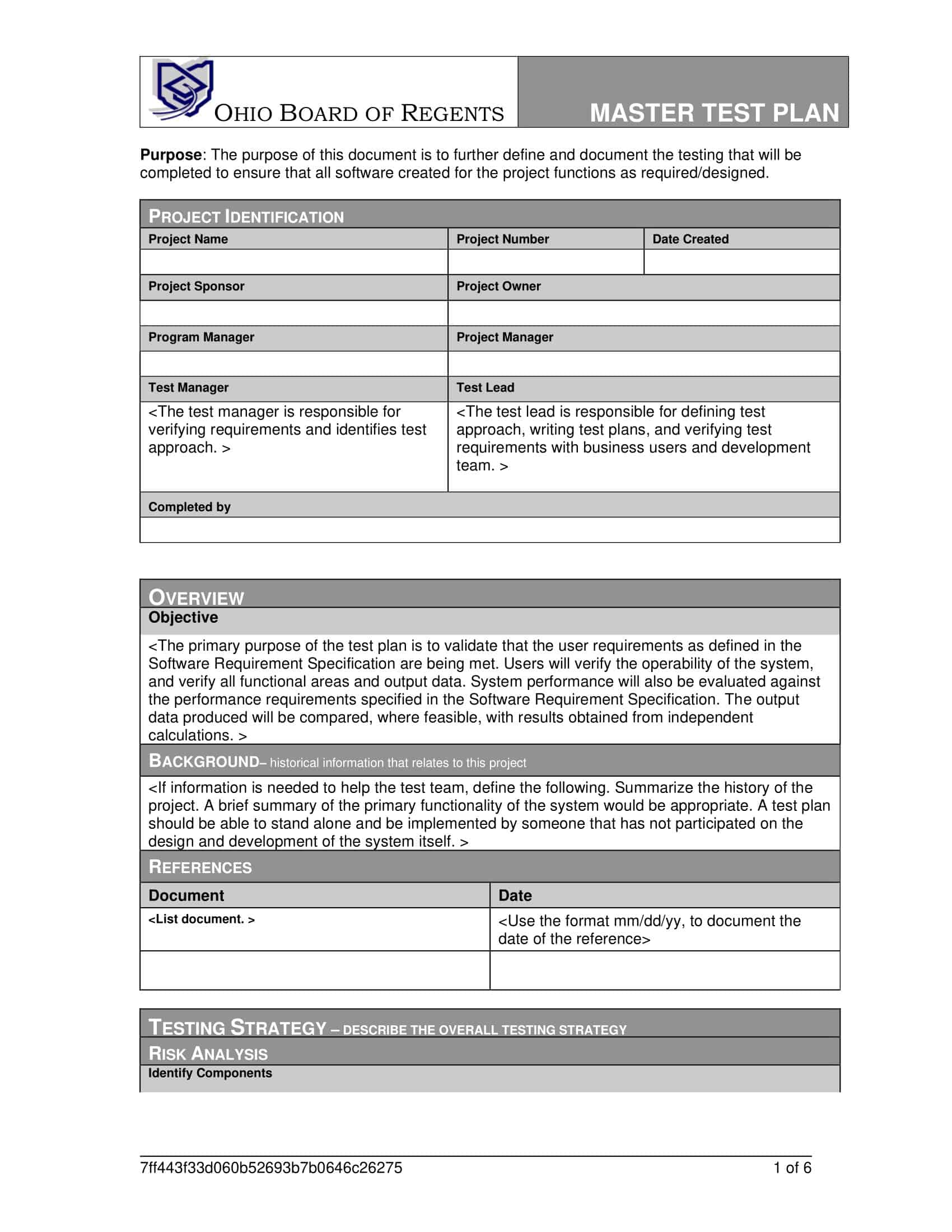 Ieee Software Test Plan Template Ieee Software Test Plan Template