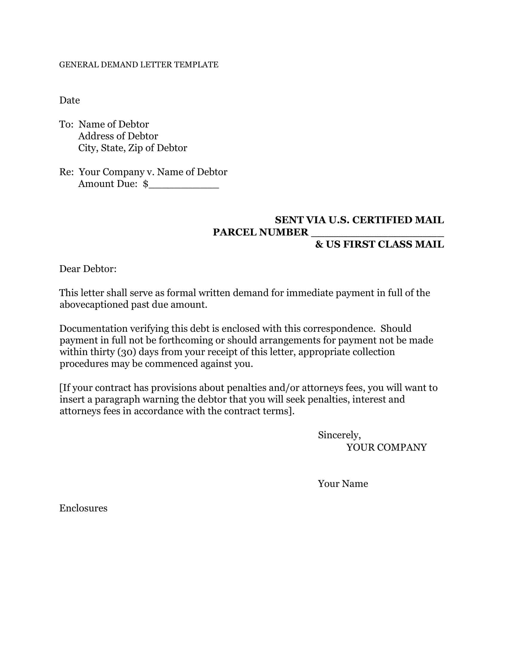 Free Printable Demand Letter Templates Word PDF Money Owed Free Printable Demand Letter Templates Word PDF Money Owed