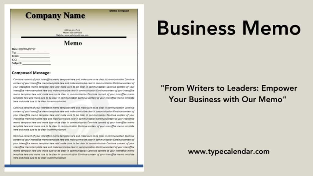 Free Printable Business Memo Templates [PDF, Word] Sample