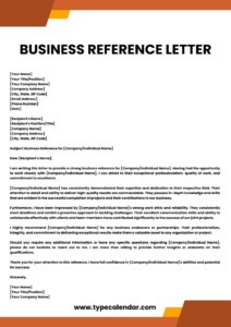 47+ Free Printable Business Reference Letter Templates [Word, PDF]