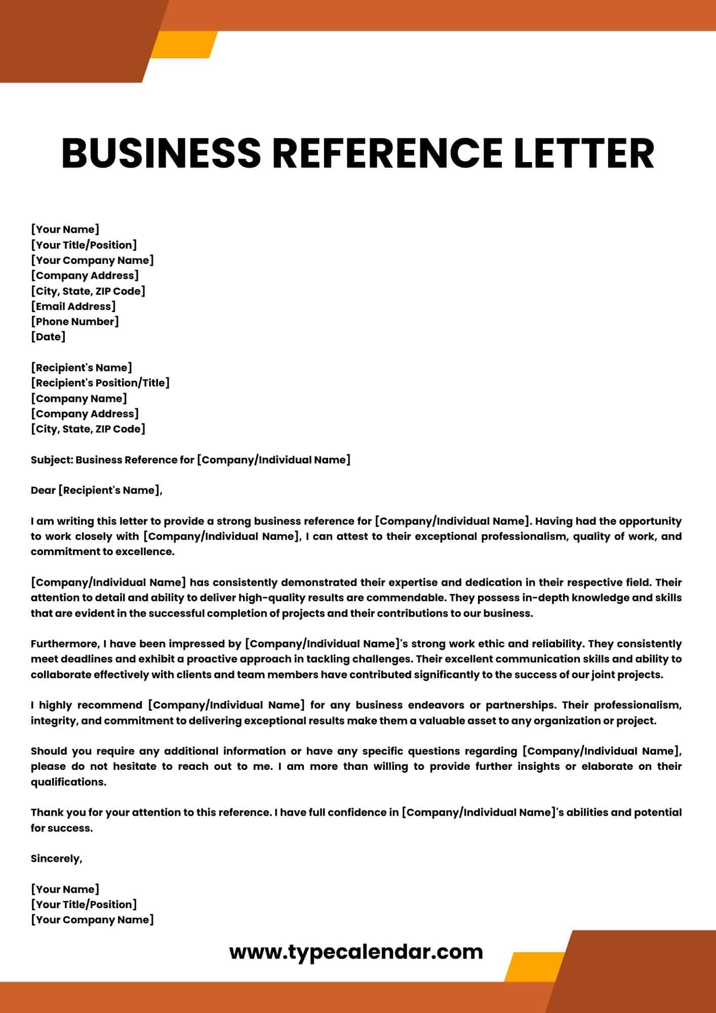 Professional Character Reference Letter Template In Pdf 46 OFF
