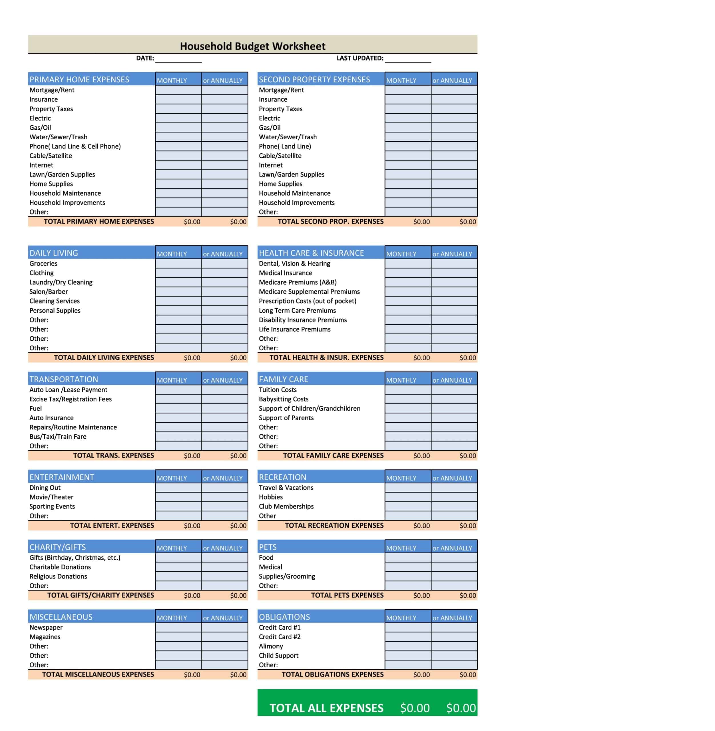Home Budget Template Excel Home Budget Template Excel
