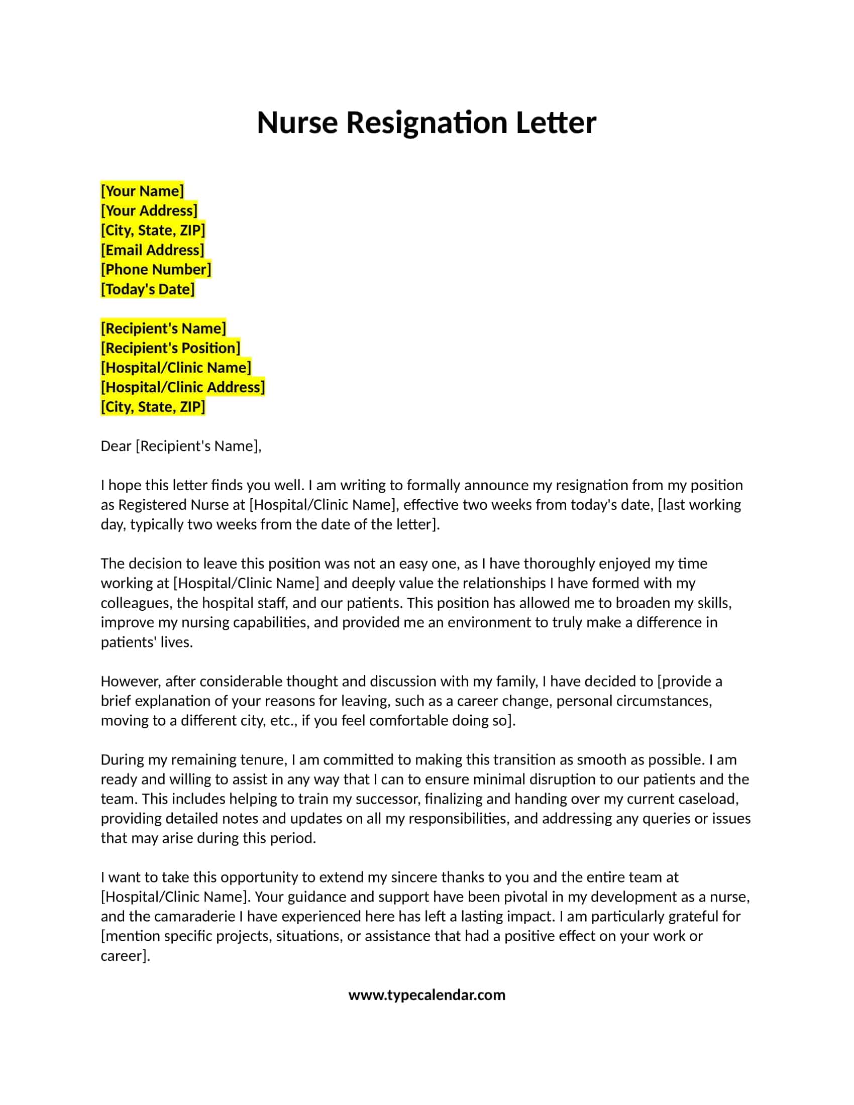 Brief Resignation Letter Sample Brief Resignation Letter Sample