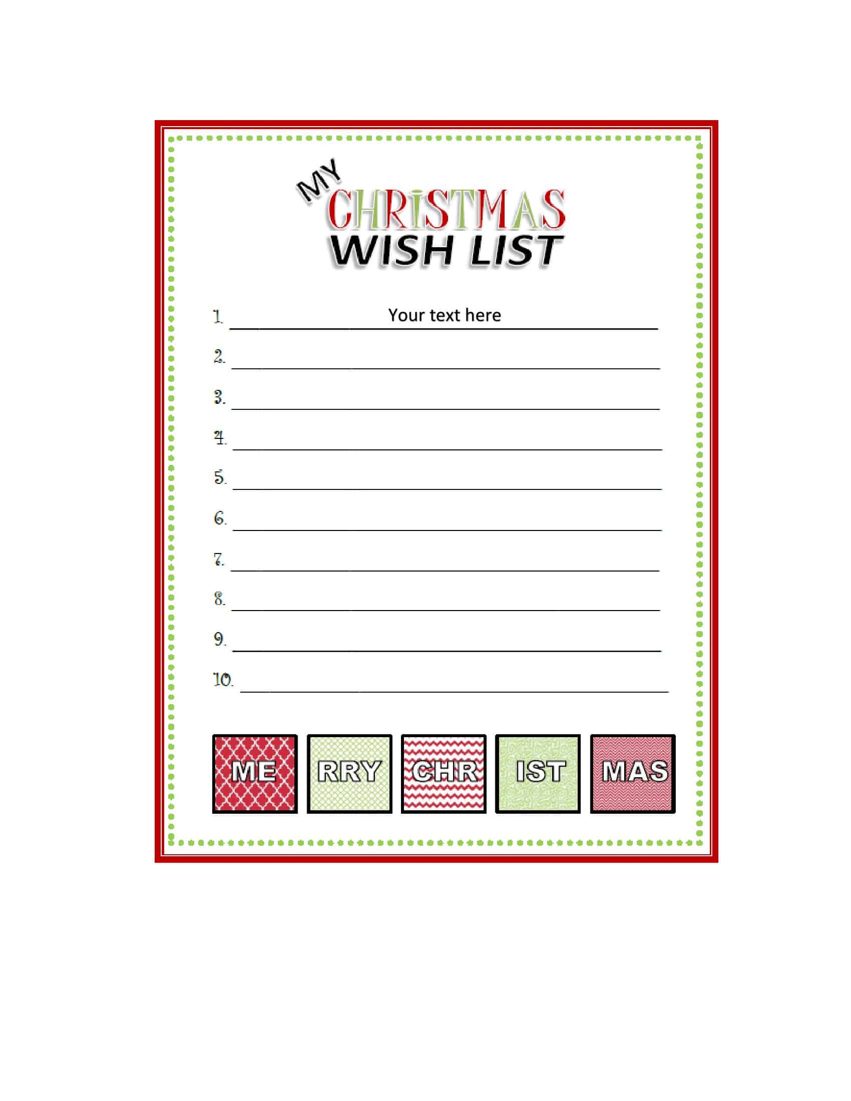 Free Printable Christmas Wish List Template PDF Word Excel free-printable-christmas-wish-list-template-pdf-word-excel