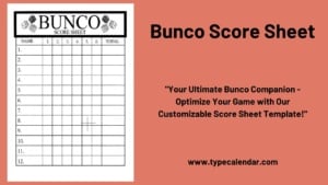 Free Printable Bunco Score Sheet Templates [PDF, Word]