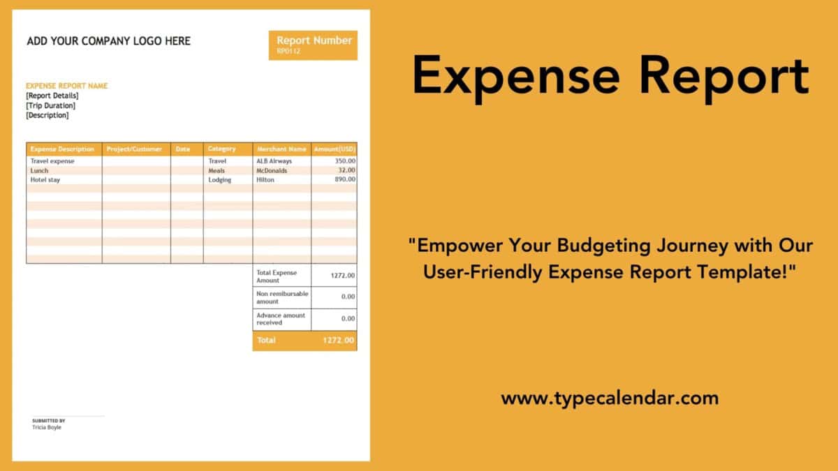 Free Printable Expense Report Templates [Excel, Word, PDF] Small Business