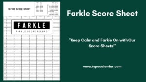 Free Printable Farkle Score Sheet [Excel, PDF] & Rules - Gameplay & Scoring