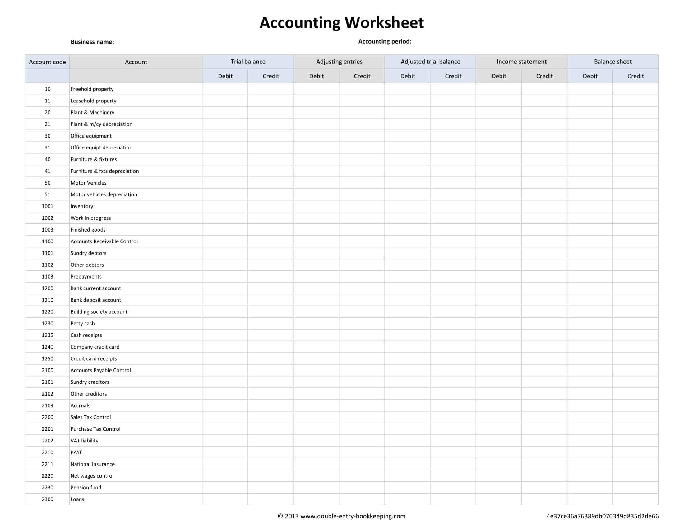 Free Printable Bookkeeping Templates [Excel, PDF, Word]