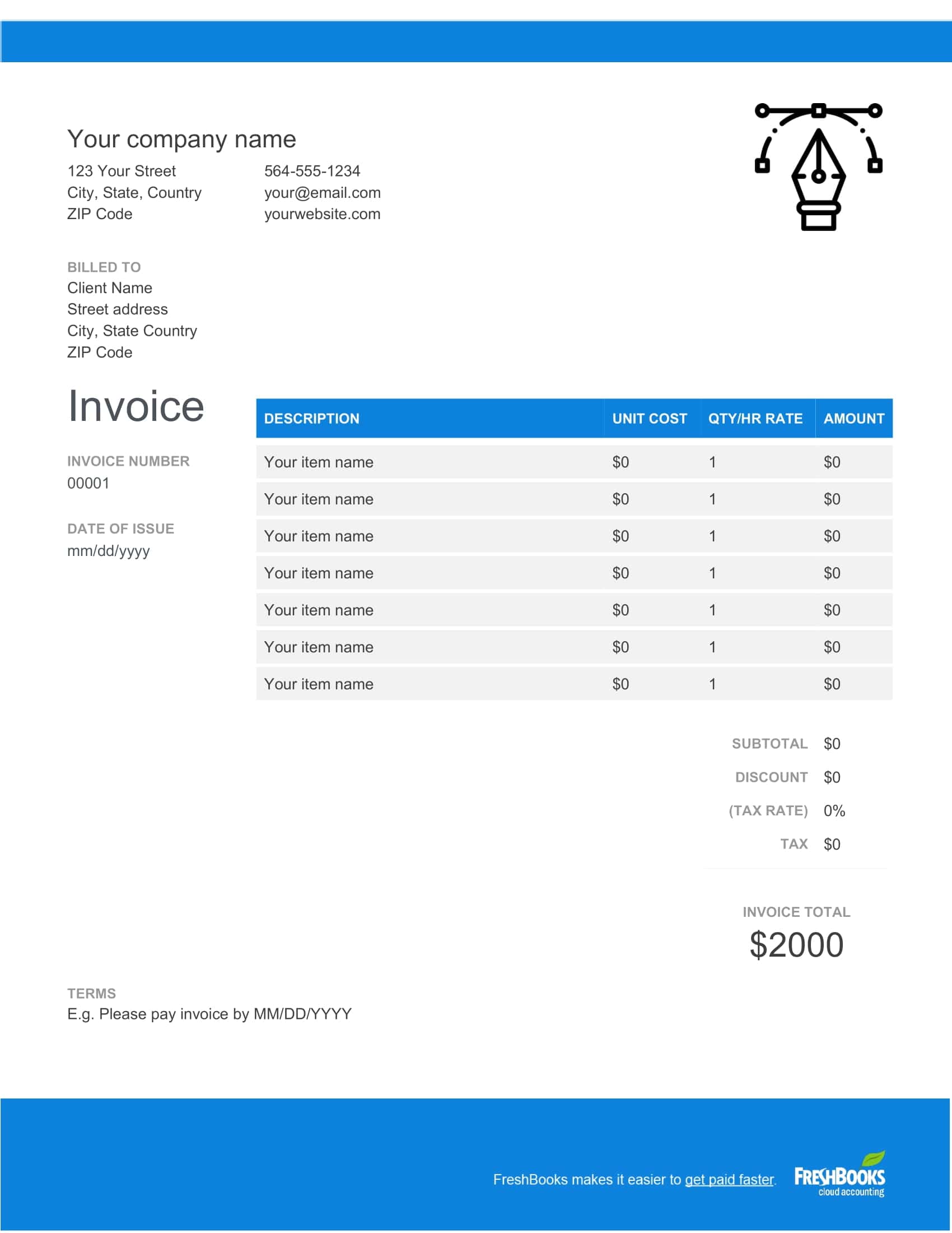Graphic Design Invoice Template Pdf