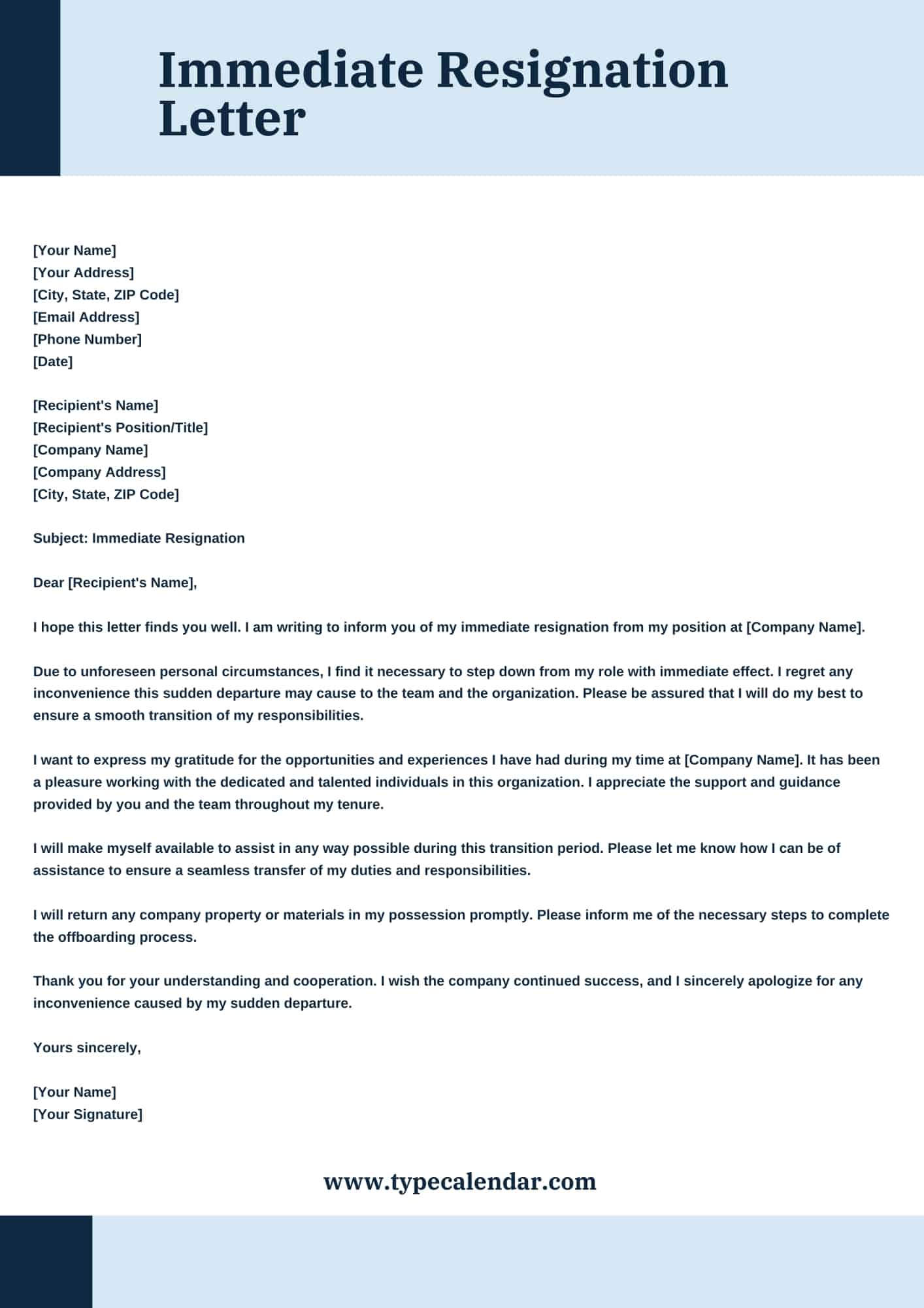 How To Write Resignation Letter For Health Issue Infoupdate