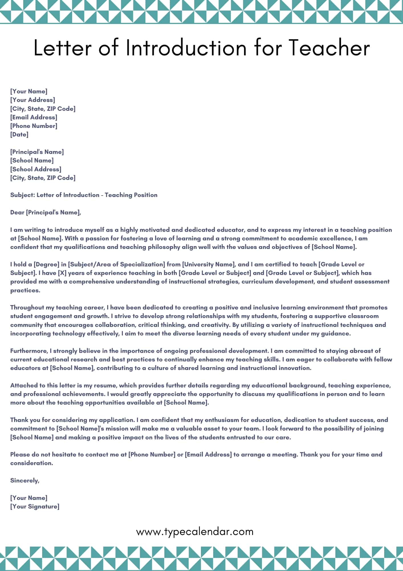 Introduction Letter