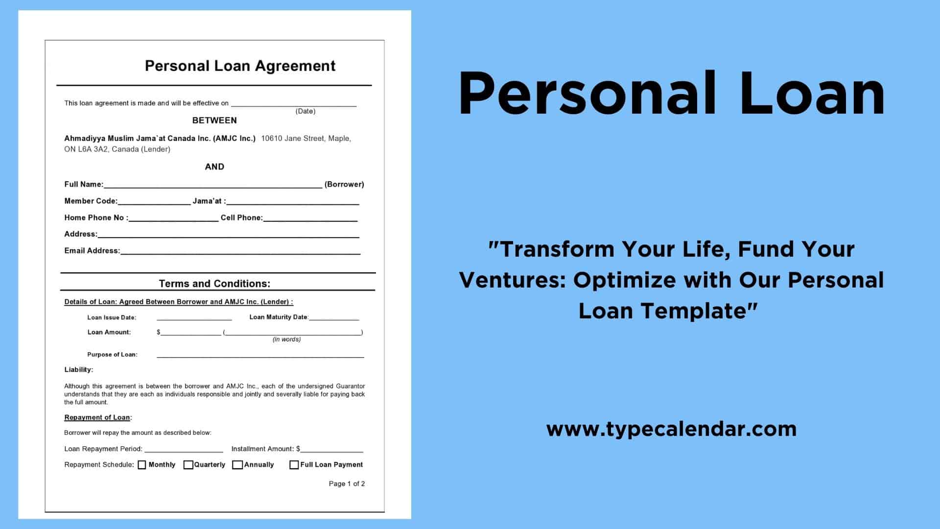 Loan Agreement Template