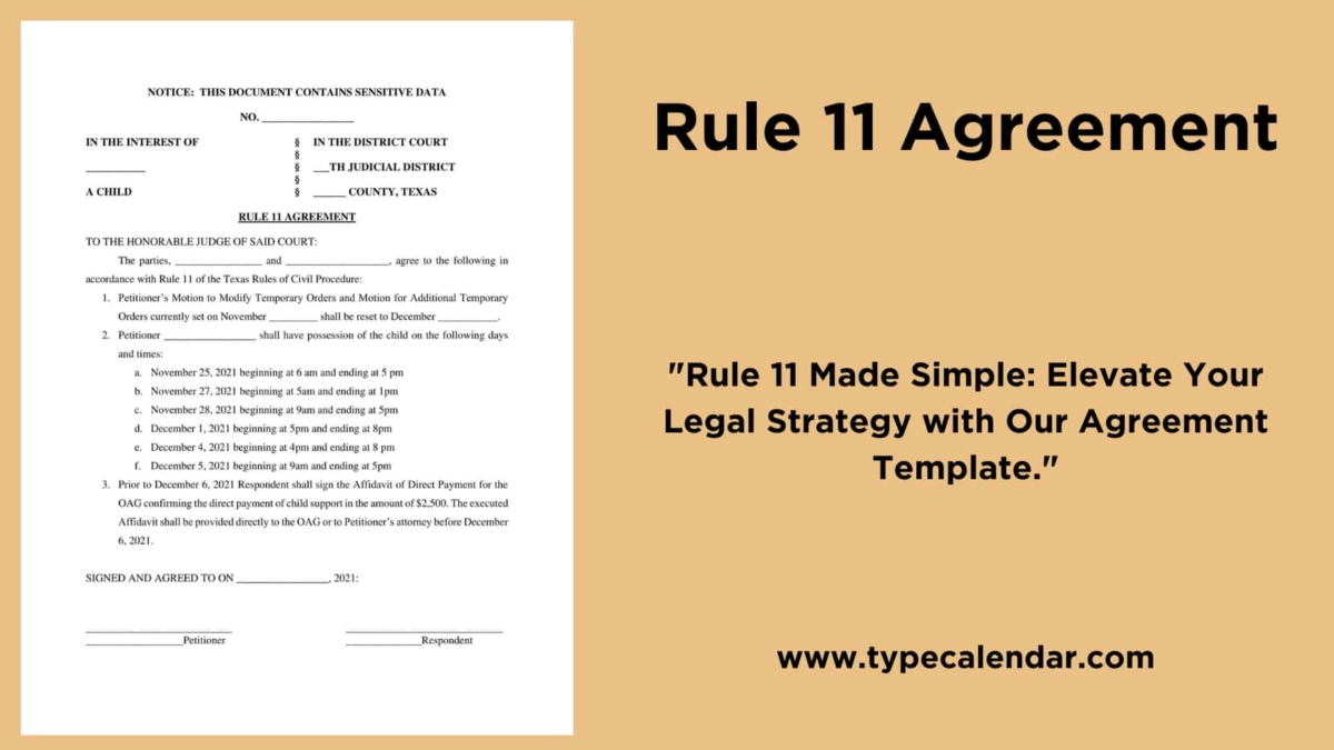 Free Printable Rule 11 Agreement Templates PDF Word Sample Form Free Printable Rule 11 Agreement Templates PDF Word Sample Form