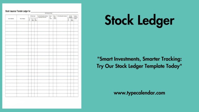 Free Printable Stock Ledger Templates [Excel,PDF, Word]
