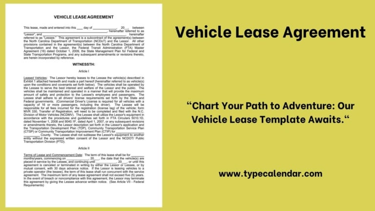 Free Customizable Vehicle Lease Agreement Templates [PDF, Word]