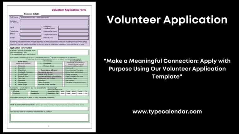 Free Printable Volunteer Application Templates [Word, PDF] Non-Profit Form