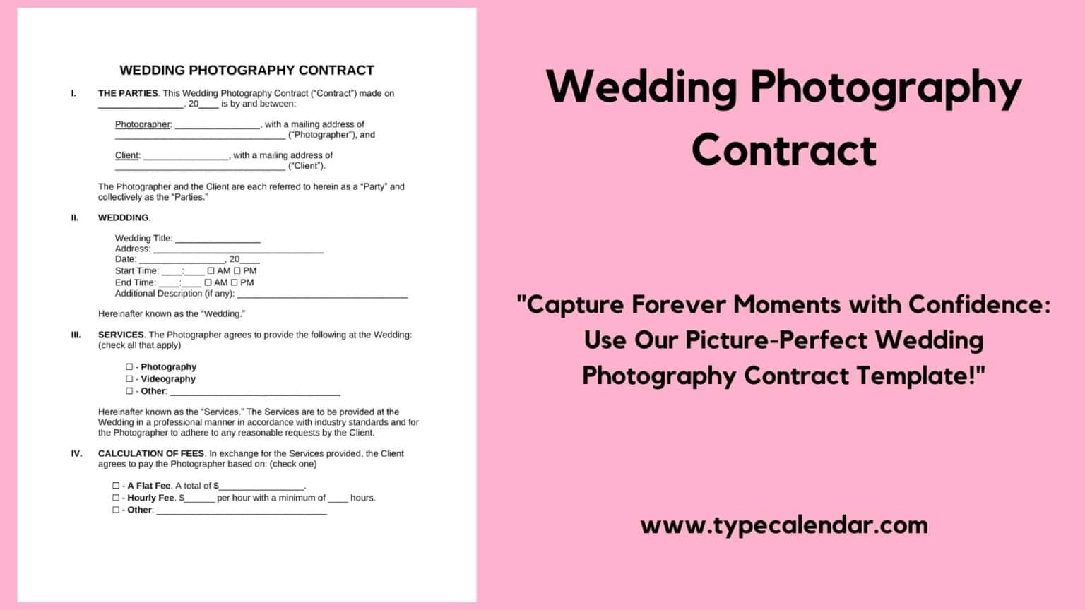 Free Customizable Wedding Photography Contract Templates [PDF, Word]