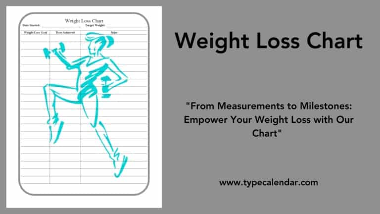 Free Printable Weight Loss Chart Templates [Men & Women]