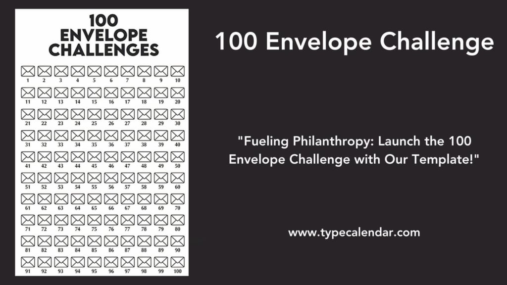 Free Printable 100 Envelope Challenge Templates [PDF] Chart