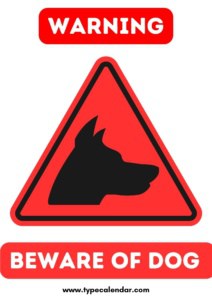38+ Free Printable Beware Of Dog Sign Templates [PDF]