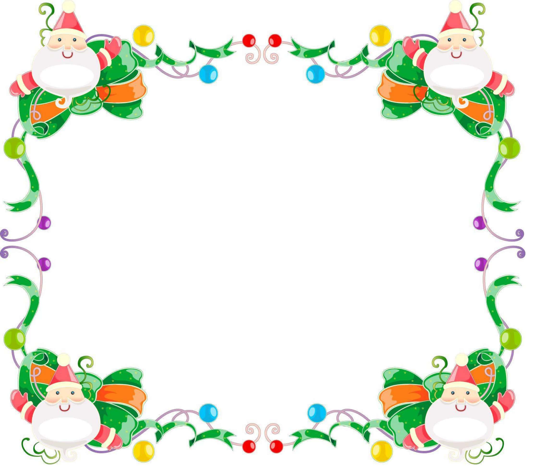 Free Printable Christmas Border Templates PDF Word Blank Letter
