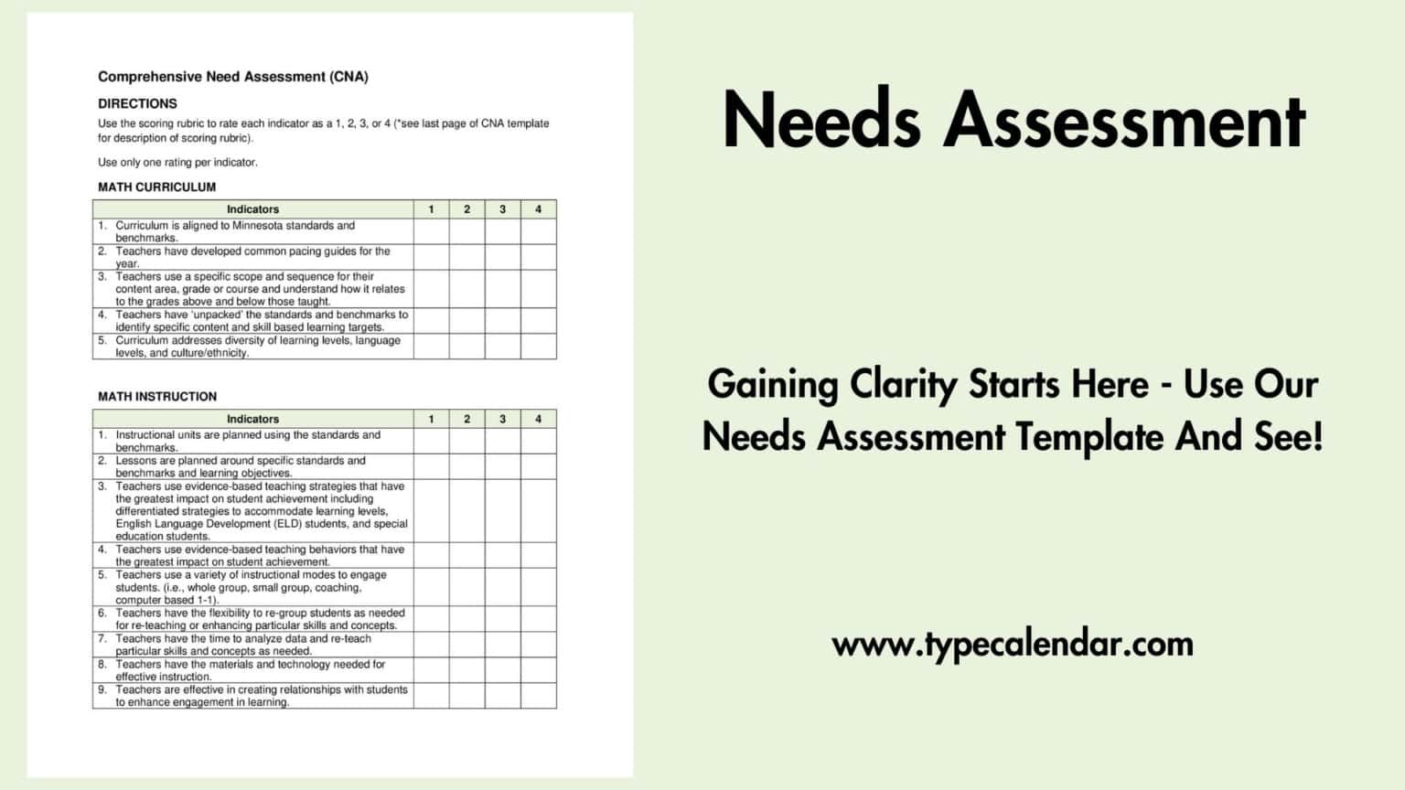 Free Printable Needs Assessment Templates Excel Word PDF Free Printable Needs Assessment Templates Excel Word PDF