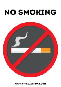 Free Printable No Smoking Sign Templates [PDF, Word] For Car