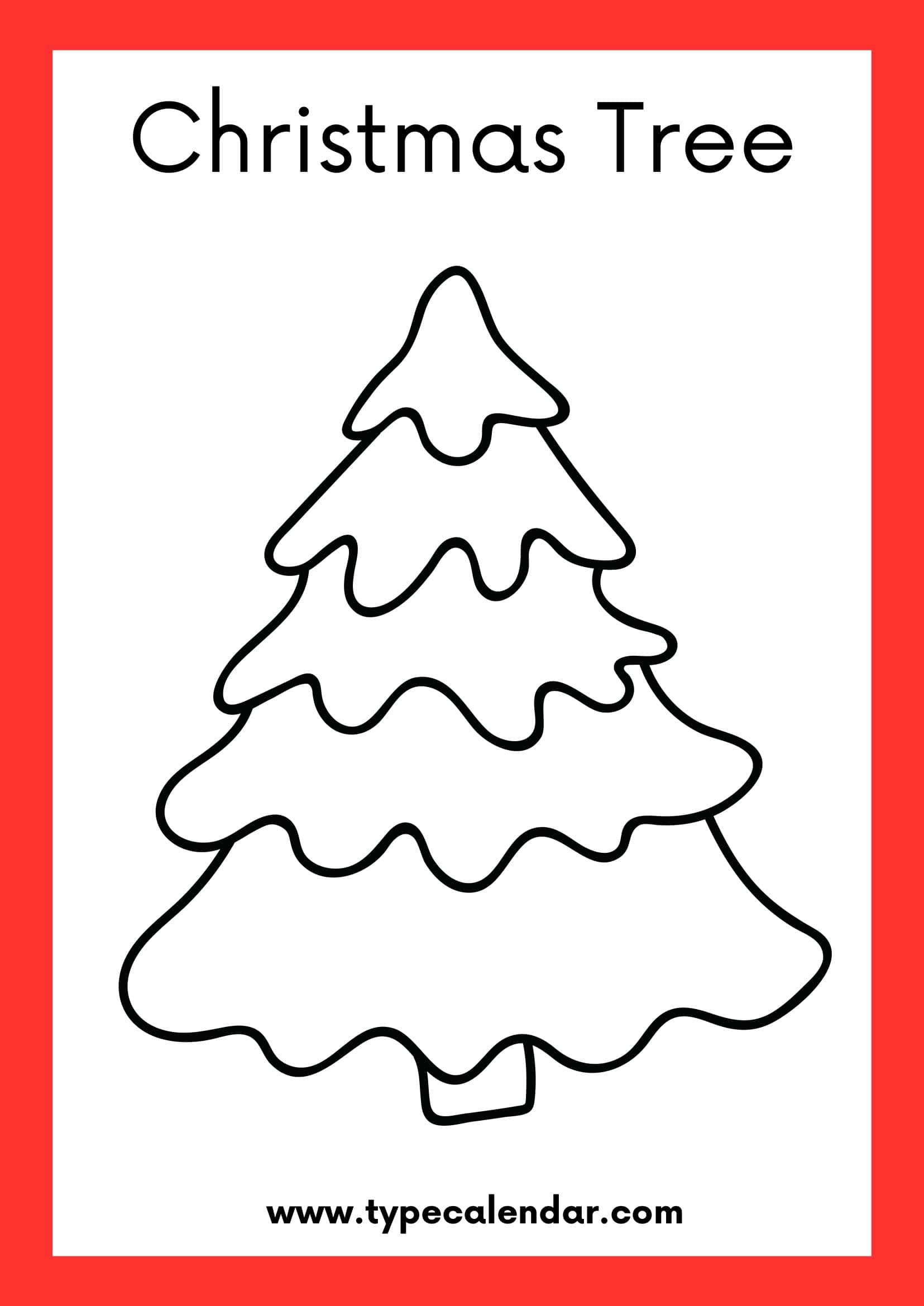 Free Printable Christmas Tree Templates PDF Blank Cut Out Craft