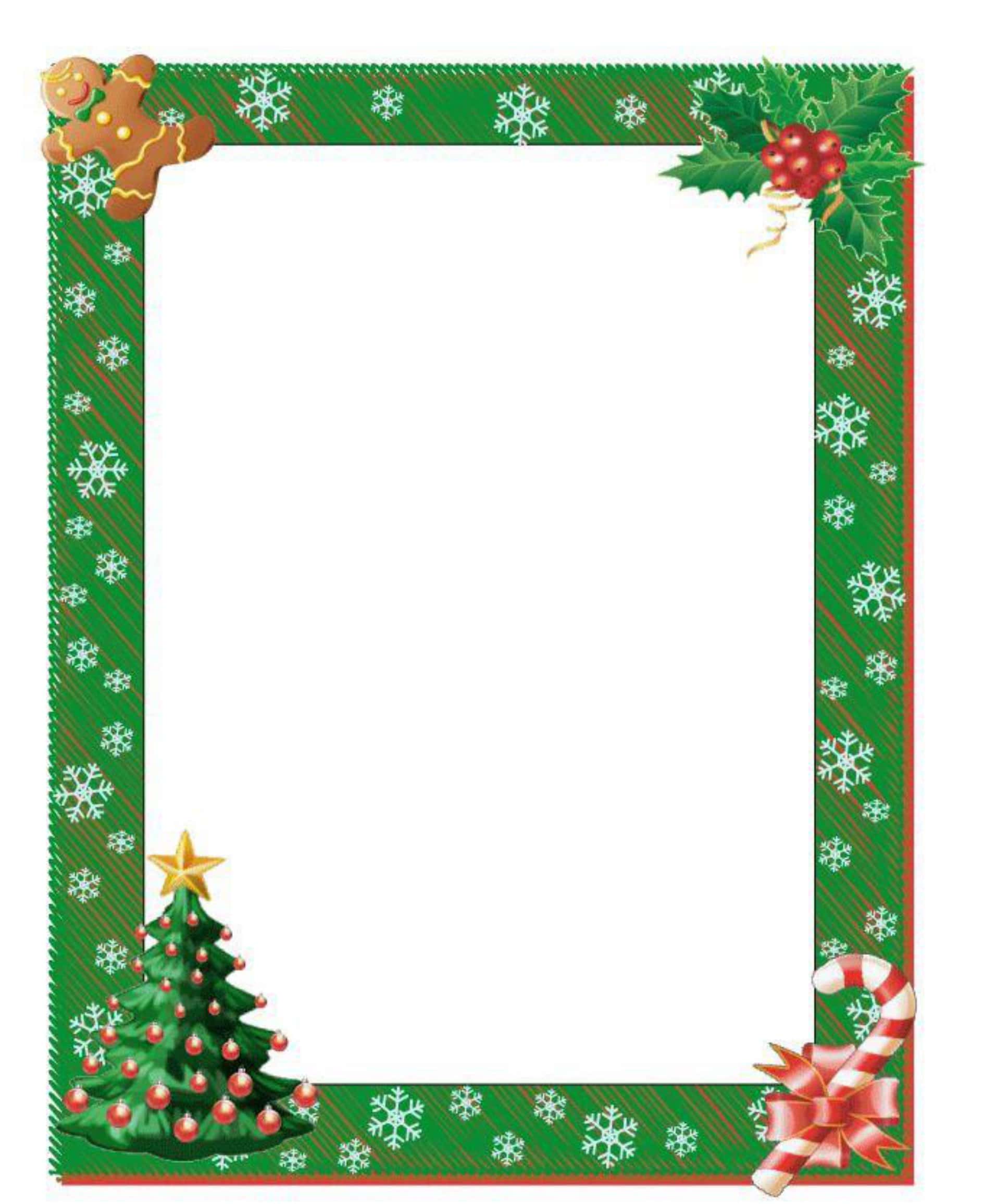 Free Printable Christmas Border Templates PDF Word Blank Letter