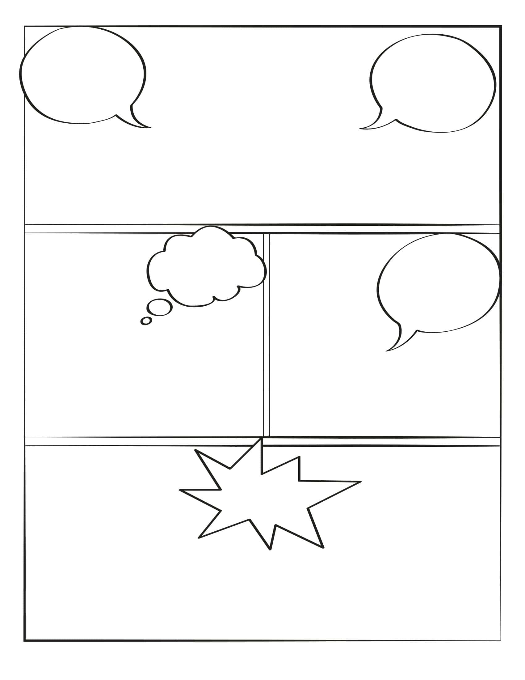 40 Free Printable Comic Strip Templates PDF 