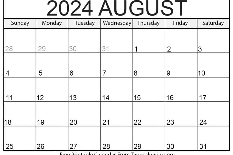 Monthly | Type Calendar