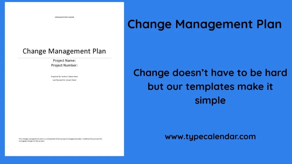 Free Printable Change Management Plan Templates [Word & Excel]