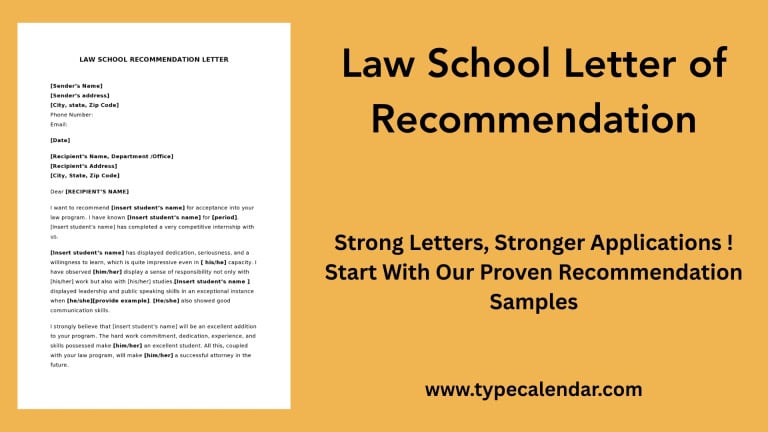 45 Free Printable Law School Letter Of Recommendation Templates [PDF]