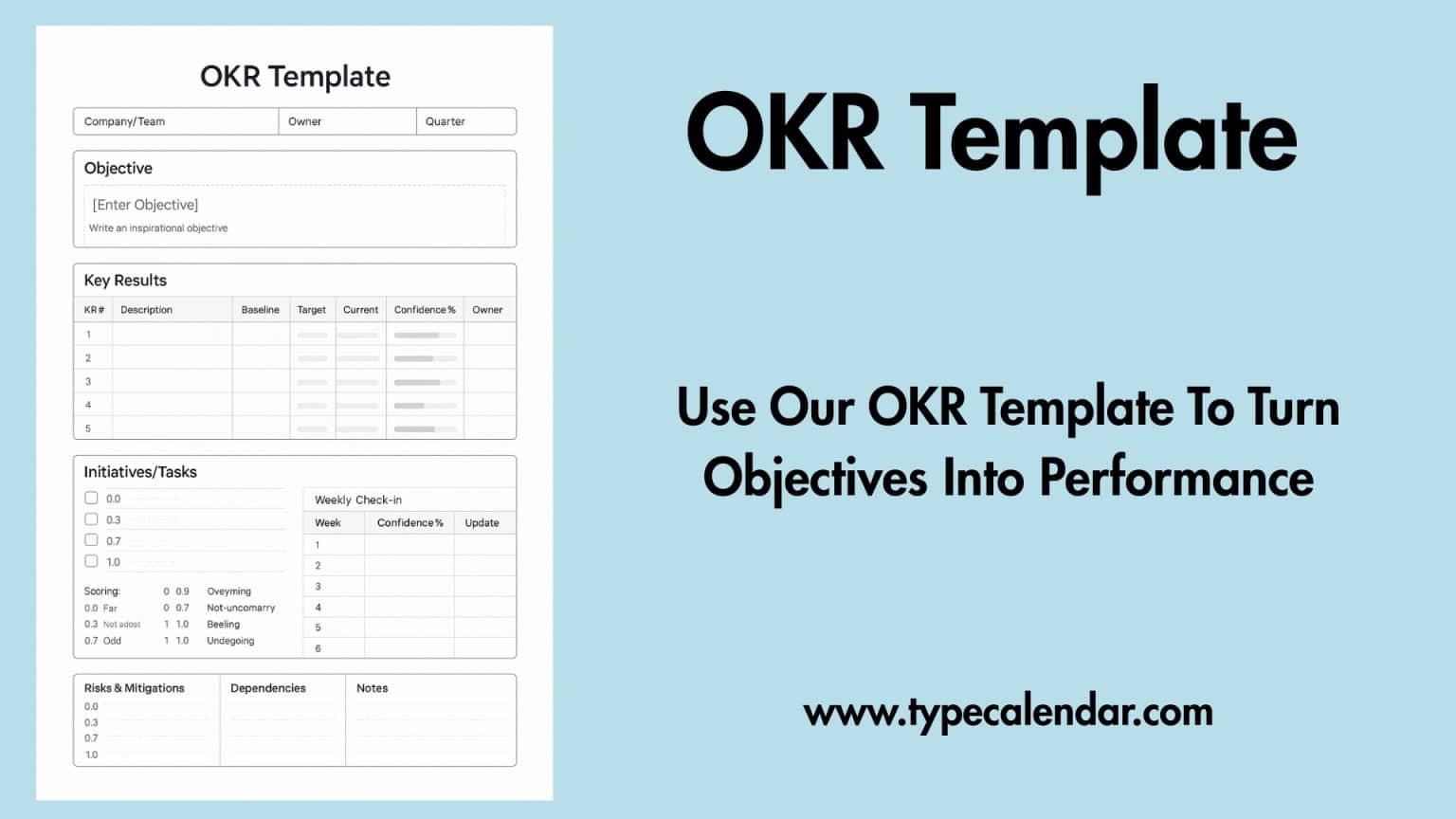 45+ Free Printable OKR (Objectives And Key Results) Templates