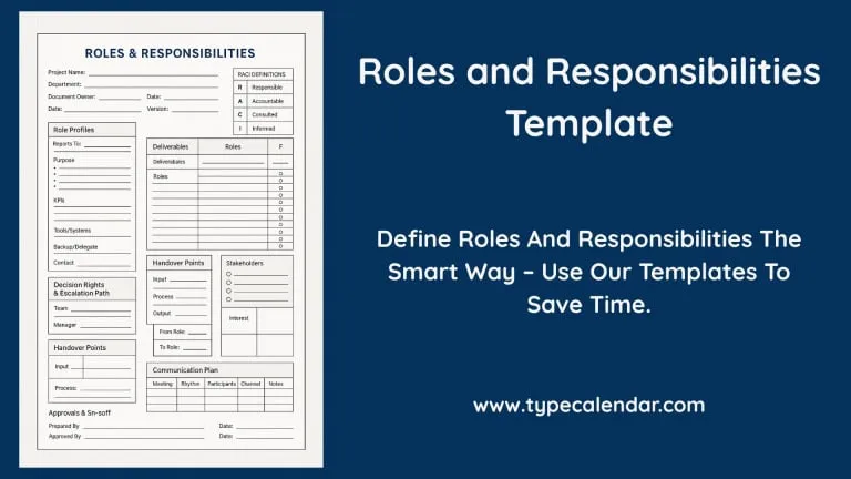 45+ Free Printable Roles And Responsibilities Templates