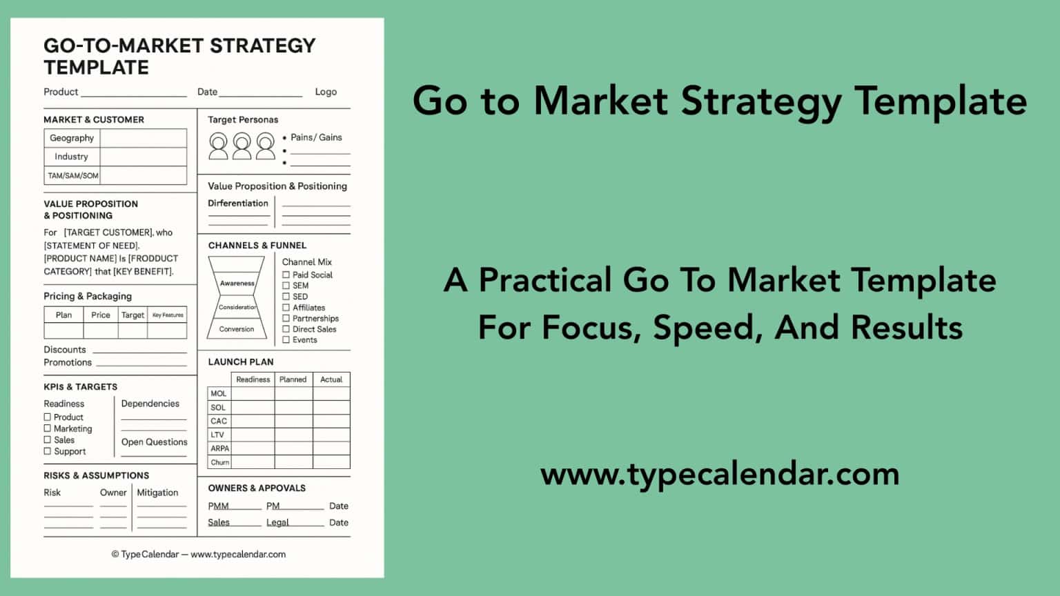 Free Printable Go To Market Strategy Templates [PPT, PDF]