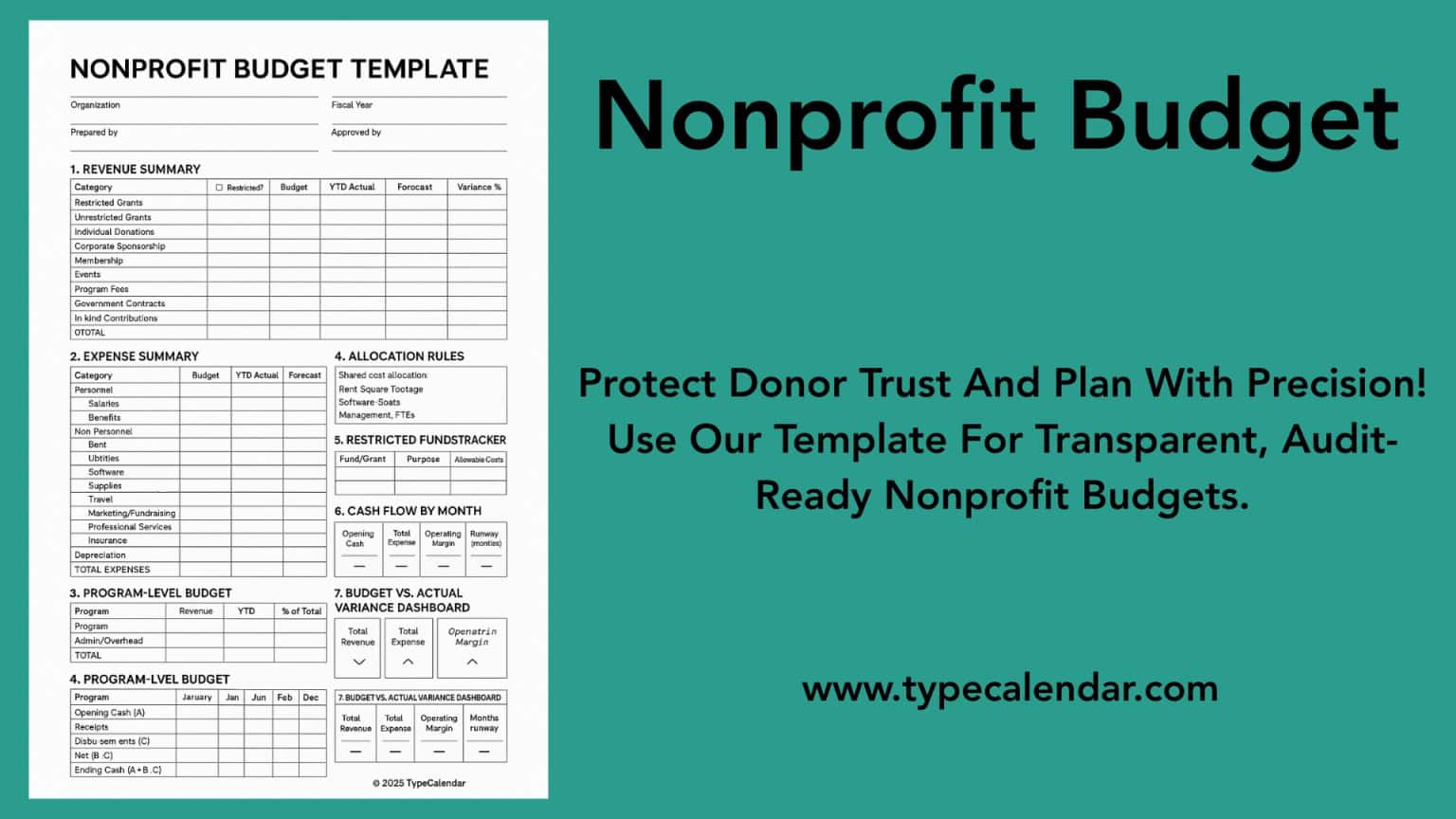 45+ Free Printable Nonprofit Budget Templates [Excel, PDF]
