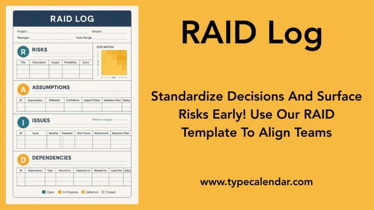39+ Free RAID Log Templates - Printable & Downloadable [Word, PDF]