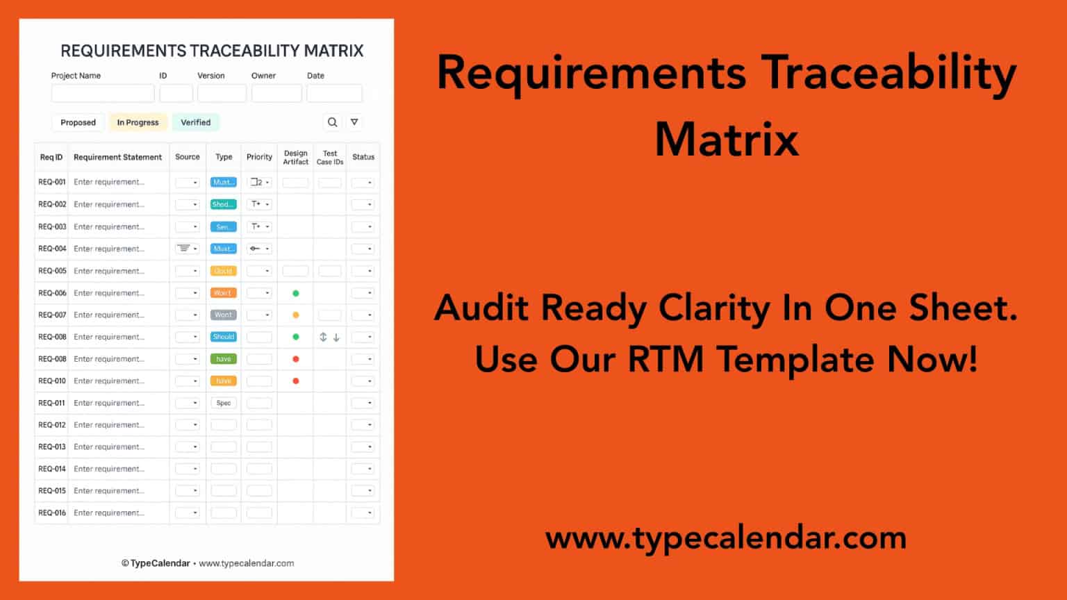 46 Free Printable Requirements Traceability Matrix Templates